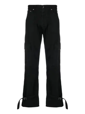 Off-White Buckle-detail Cargo Trousers - Black