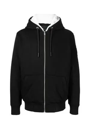 Moose Knuckles Logo-plaque Zip-up Hooded Jacket - Black