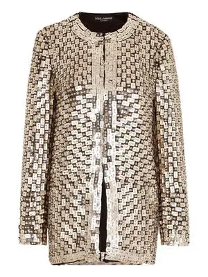 DOLCE & GABBANA Embellished Leopard-Print Jacket