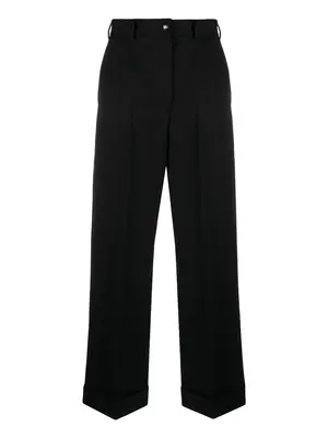 Dolce & Gabbana High-waist Wide-leg Trousers - Black