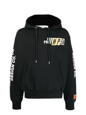 Heron Preston Logo-print Hoodie - Black