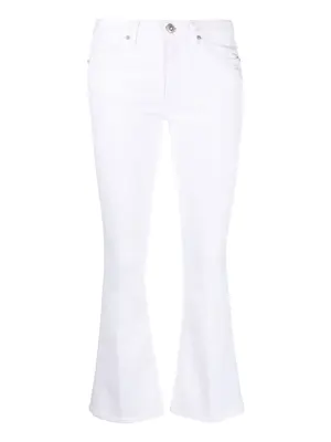 DONDUP Logo-patch Bootcut Jeans - White