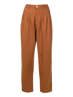 AMAPO Pleated Trousers - Brown