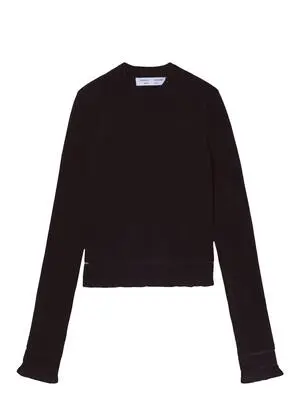 Proenza Schouler White Label Cropped Jumper - Black