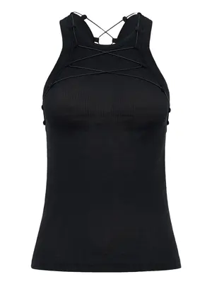 DION LEE Lock Tank Top - Black