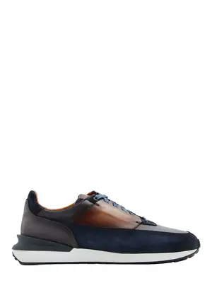 Magnanni Panelled Low-top Sneakers - Blue