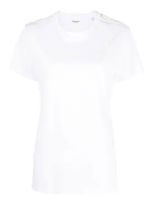 MARANT ETOILE Aby Logo-embroidered T-shirt - White