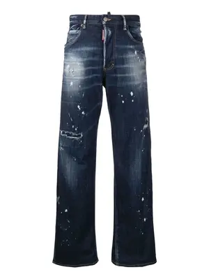 DSQUARED2 Distressed-Effect Straight-Leg Jeans