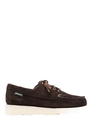 SEBAGO Lace-up Suede Boat Shoes - Brown