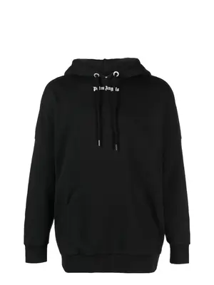 Palm Angels Logo-print Hoodie - Black