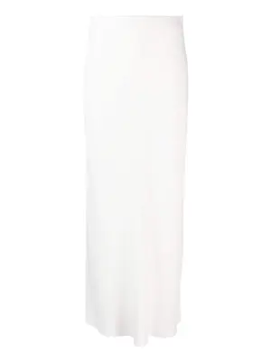 Brunello Cucinelli Brunello Cucinelli Side-Slit Ankle-Length Skirt White