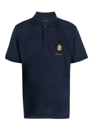 BILLIONAIRE Embroidered-logo Polo Shirt - Blue