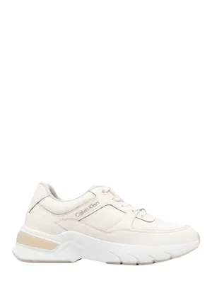 Calvin Klein Embroidered Panelled Sneakers - Neutrals