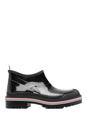 Thom Browne Stripe-trim Ankle Boots - Black