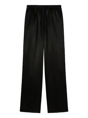 JIL SANDER Satin-finish Trousers - Black