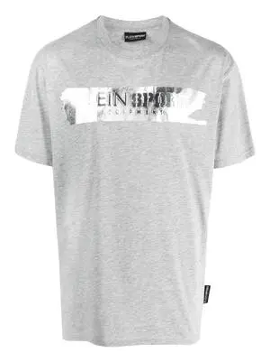 PLEIN SPORT Debossed-logo Short-sleeved T-shirt - Grey
