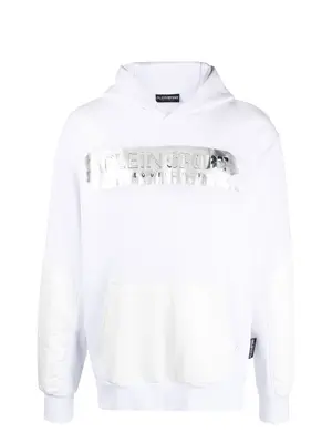 PLEIN SPORT Logo-print Pullover Hoodie - White
