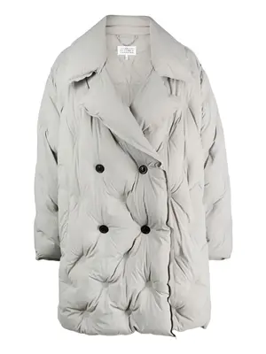 MAISON MARGIELA Peak Lapel Padded Coat - Grey