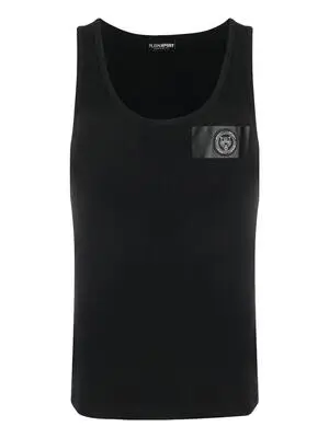 PLEIN SPORT Logo-patch Tank Top - Black