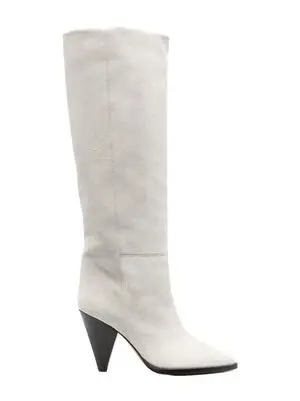 Isabel Marant 90mm Ririo Suede Boots - White