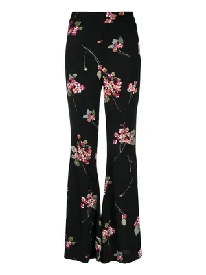 TWINSET Floral-Print Wide Leg Trousers