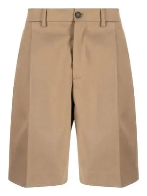GOLDEN GOOSE Wide-leg Bermuda Shorts - Neutrals