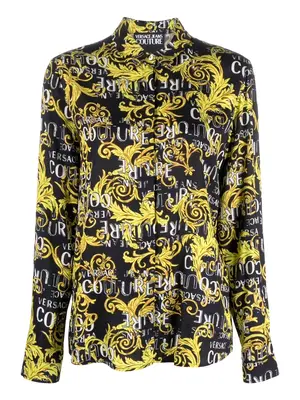 Versace Logo Print Shirt - Black
