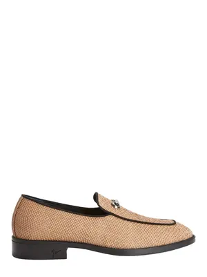 GIUSEPPE ZANOTTI Archibald Snakeskin-effect Leather Loafers - Brown