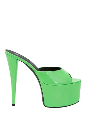 GIUSEPPE ZANOTTI 150mm Gz Aida Platform Sandals - Green
