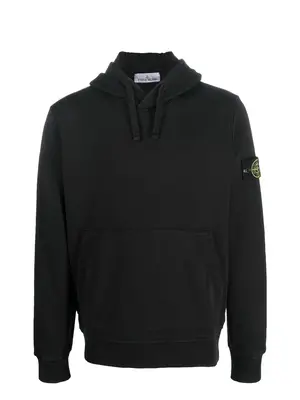 Stone Island Compass Patch Hoodie - Black