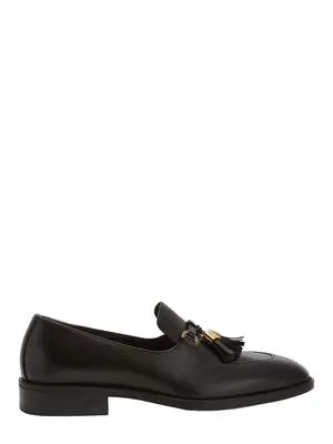GIUSEPPE ZANOTTI Zenobe Tassel-detail Leather Loafers - Black