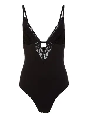 FLEUR DU MAL Charlotte 3-way Bodysuit - Black