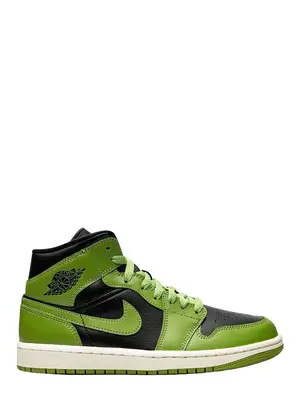 JORDAN Air 1 Mid Altitude Green Sneakers - Black