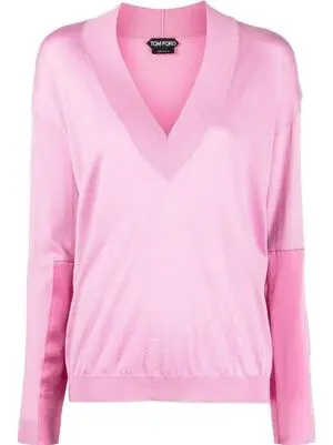 TOM FORD V-neck Knit Jumper - Pink