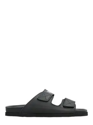 Palm Angels Logo-print Touch-strap Slides - Black
