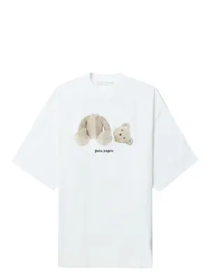 Palm Angels Broken Bear Cotton T-Shirt White