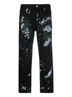 ÉTUDES STUDIO Études Studio Paint-Splattered Straight-Leg Jeans