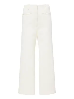 Proenza Schouler Cotton-wool Jacquard Trousers - White