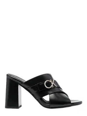 Calvin Klein 95mm Logo-plaque Sandals - Black