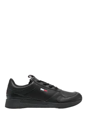 Tommy Hilfiger Flexi Leather Sneakers - Black