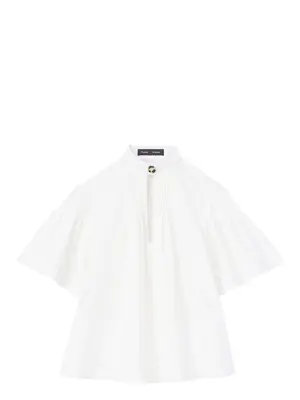 Proenza Schouler Pintuck-detail Flared Blouse - White
