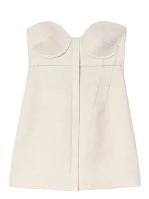 Proenza Schouler Patterned Jacquard Bustier Top - Neutrals