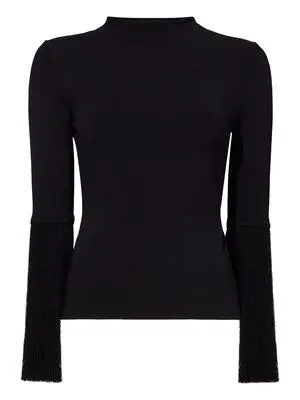 Proenza Schouler Fringe-detail Knitted Top - Black