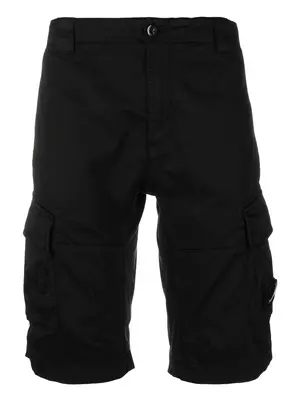 C.P. COMPANY Mid-rise Cargo Shorts - Black