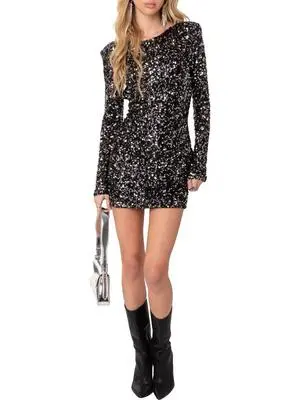 EDIKTED Sylvie Sequin Mini Dress - Mix