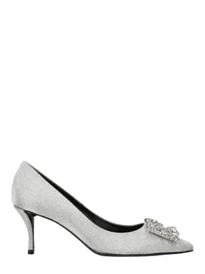 ROGER VIVIER Flower Strass 65 Pumps - Silver