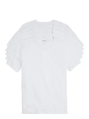 BOSS Authentic Crewneck Tees, Pack Of 5 - White