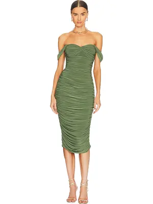 Norma Kamali Walter Midi Dress - Celadon