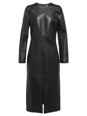 TOTÊME Toteme Paneled Leather Midi Dress