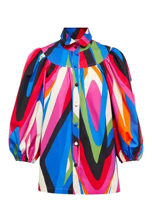 Emilio Pucci Printed Cotton Blouse - Multicoloured